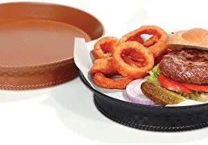 Carlisle FoodService Products 652703 WeaveWear Round Serving Basket, 10", Black (Pack of 12)