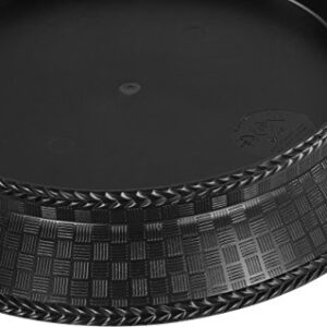 Carlisle FoodService Products 652703 WeaveWear Round Serving Basket, 10", Black (Pack of 12)