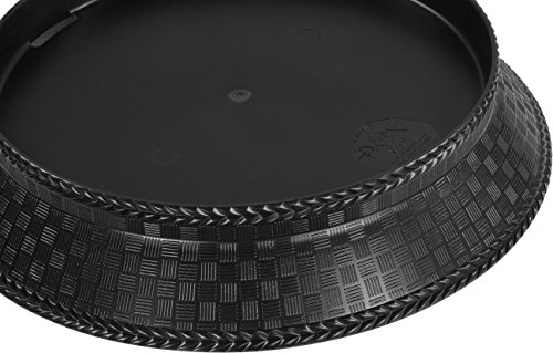 Carlisle FoodService Products 652703 WeaveWear Round Serving Basket, 10", Black (Pack of 12)