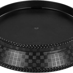 Carlisle FoodService Products 652703 WeaveWear Round Serving Basket, 10", Black (Pack of 12)