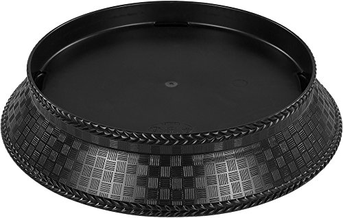 Carlisle FoodService Products 652703 WeaveWear Round Serving Basket, 10", Black (Pack of 12)