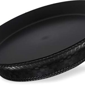 Carlisle FoodService Products 652703 WeaveWear Round Serving Basket, 10", Black (Pack of 12)