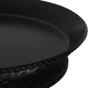 Carlisle FoodService Products 652703 WeaveWear Round Serving Basket, 10", Black (Pack of 12)