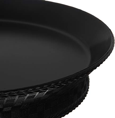 Carlisle FoodService Products 652703 WeaveWear Round Serving Basket, 10", Black (Pack of 12)