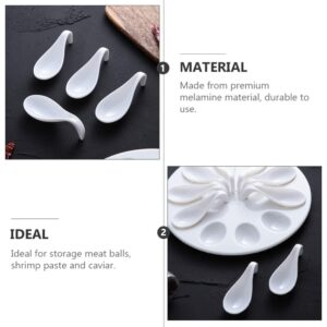 YARNOW Deviled Egg Tray Melamine Platter Serving Dish 12-Hole Porcelain Foie Gras Roe Spoon Meatballs and Shrimp Platter Tableware for Home Restaurant