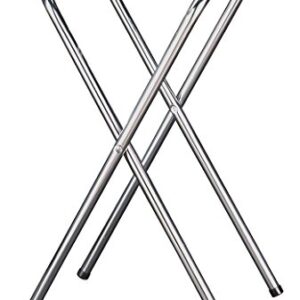 American Metalcraft Polished Chrome Deluxe Metal Tray Stand