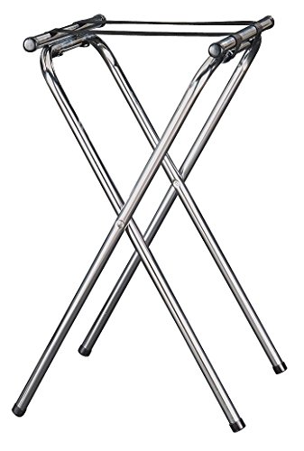 American Metalcraft Polished Chrome Deluxe Metal Tray Stand