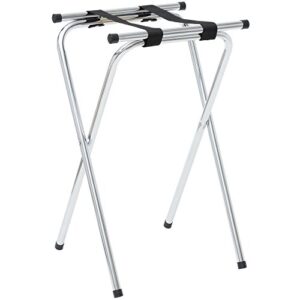 American Metalcraft Polished Chrome Deluxe Metal Tray Stand