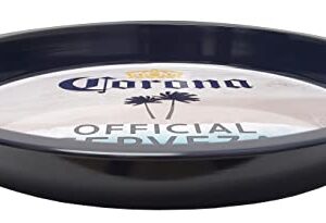 Corona Large Round Beverage Tray, Beach Scene, Round Measuring 12" with High Wall, Drink Tray Scene