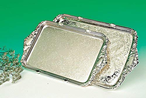 Tray Silver Plated with Tarnish Resistant Quoting 48-cm X 28-cm Made in England