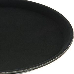 Carlisle FoodService Products 1100GL004 GripLite Rubber Lined Non-Slip Round Serving Tray, 11" Diameter, Black (Pack of 12)