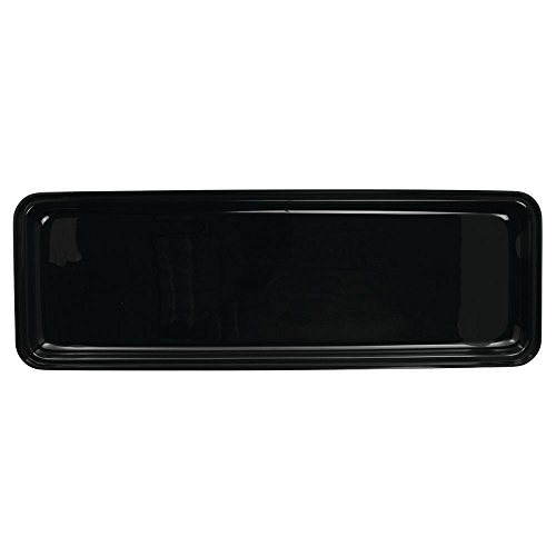 Delfin 24" x 8" x 1" Black Rectangular Market Tray