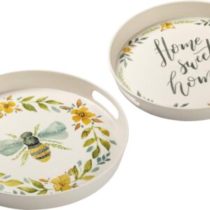 Primitives by Kathy 104022 Melamine Serving Tray, Set of 2, Bee Home