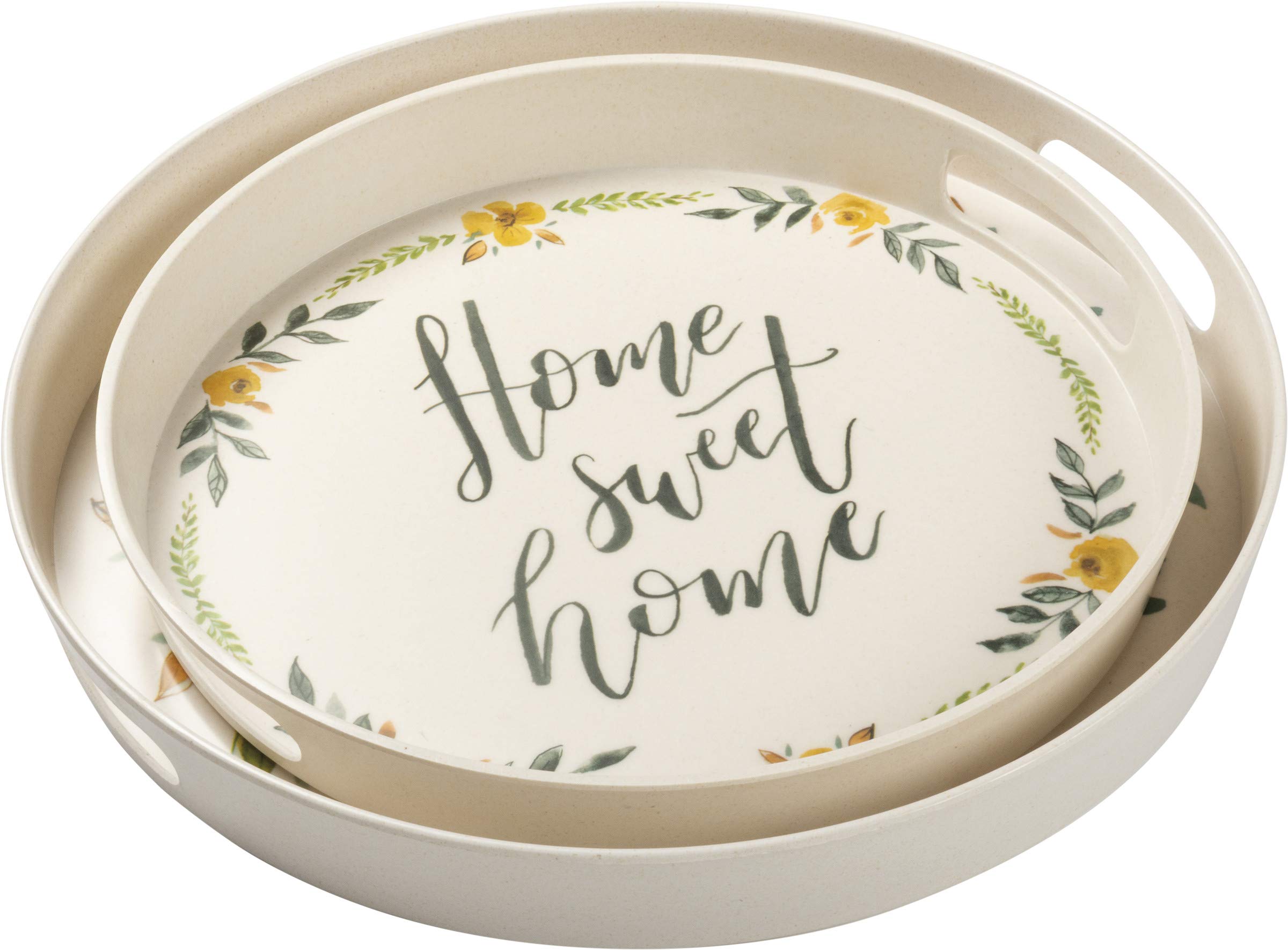 Primitives by Kathy 104022 Melamine Serving Tray, Set of 2, Bee Home