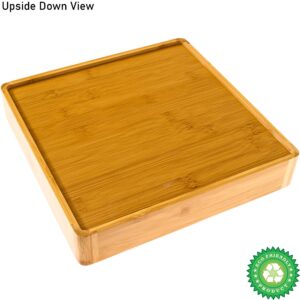 Serving Platter - Bamboo Divided Serving Tray with Lid & Removable Dividers - Great Veggie Tray Serving Dish, Candy Bowl, Serving Trays for Party, Taco Dip Parties Platters, & Chip Bowls for Parties!