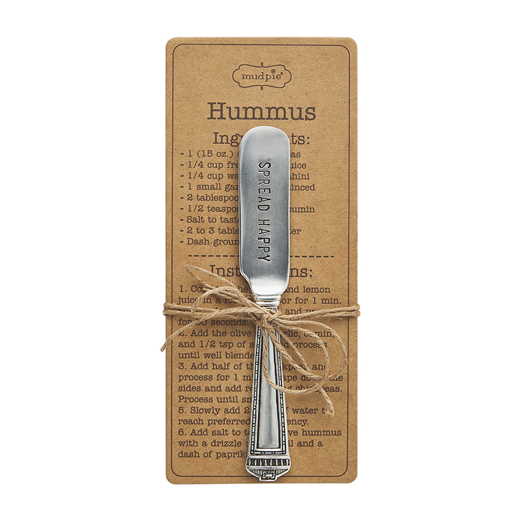 Mud Pie Recipe Spreader Set, 5.5", Hummus