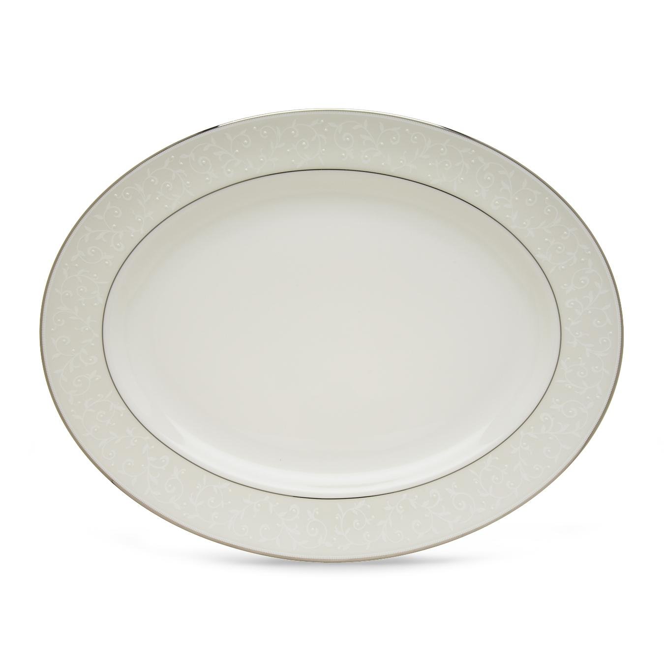 Lenox Opal Innocence Serving, Oval Platter, 16-in, White