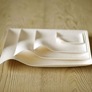 WASARA DM-015R Platters, White, 9.6 inches (24.6 cm), 6 Pieces