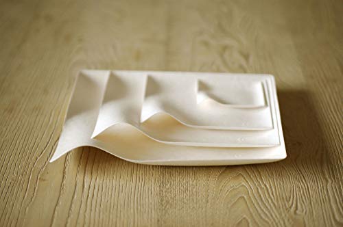 WASARA DM-015R Platters, White, 9.6 inches (24.6 cm), 6 Pieces