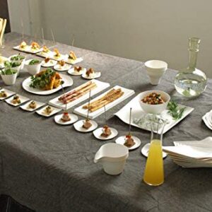 WASARA DM-015R Platters, White, 9.6 inches (24.6 cm), 6 Pieces