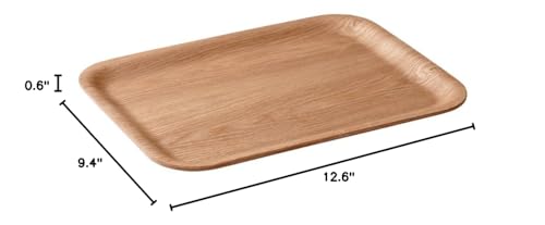 KINTO 45137 Non-Slip Tray, 12.6 x 9.4 inches (320 x 240 mm), Willow Wooden Tray