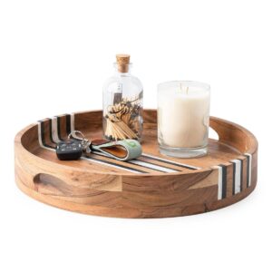 Juliska Stonewood Stripe Round Tray - Natural Multi