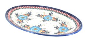 blue rose polish pottery kristi large platter