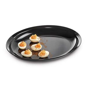 G.E.T. ML-181-BK Milano Oval Platter, 15" x 12", Black