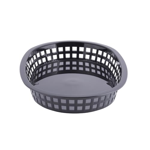 Tablecraft Oval Black Plastic Platter Baskets, 12/CT (1076BK) (86397)