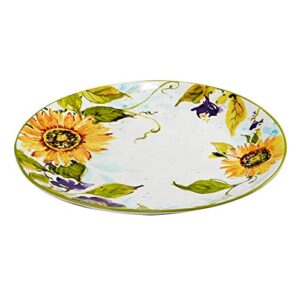 Certified International Sun Garden Round Platter,13" Diameter x 1.25", Multicolor