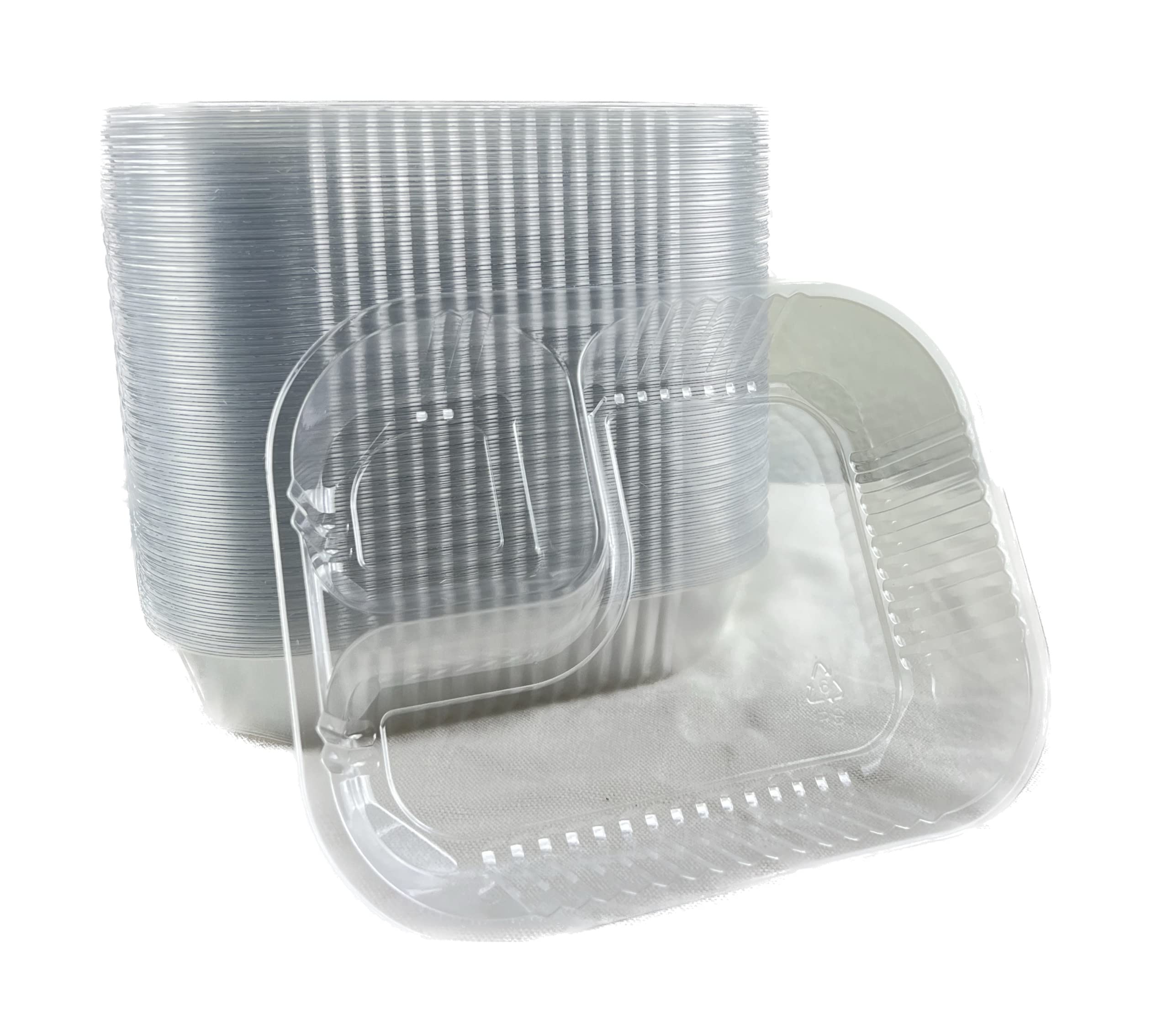 通用 6" x5"x 1 1/2" Inch Disposable Clear 2 Compartment Plastic Nacho Tray For Chips Cheese Sauce And Other Dips Sauce 50-Pack