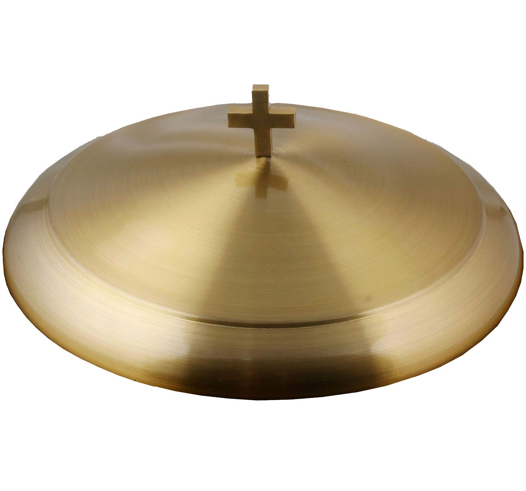 Communion Ware Holy Wine Serving Tray with A Cover - Stainless Steel (Brass/Gold)