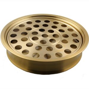 Communion Ware Holy Wine Serving Tray with A Cover - Stainless Steel (Brass/Gold)