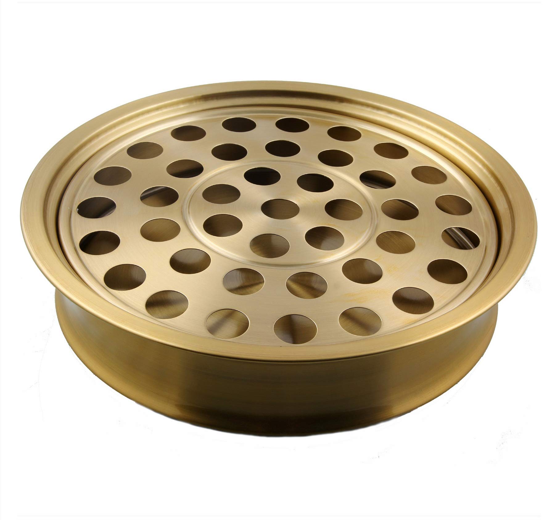 Communion Ware Holy Wine Serving Tray with A Cover - Stainless Steel (Brass/Gold)