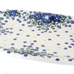 Blue Rose Polish Pottery Melanie Medium Rectangular Serving Platter