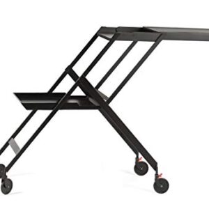 Alessi RS11 B Plico Folding trolley in steel coloured with epoxy resin, black. Shelves in polyurethane.