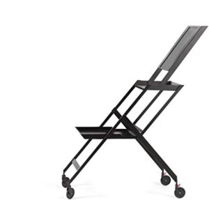 Alessi RS11 B Plico Folding trolley in steel coloured with epoxy resin, black. Shelves in polyurethane.