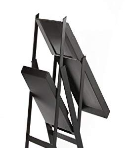 Alessi RS11 B Plico Folding trolley in steel coloured with epoxy resin, black. Shelves in polyurethane.