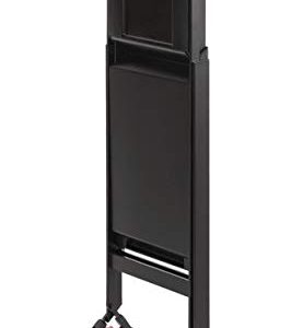 Alessi RS11 B Plico Folding trolley in steel coloured with epoxy resin, black. Shelves in polyurethane.