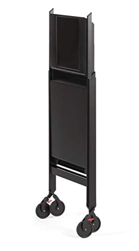 Alessi RS11 B Plico Folding trolley in steel coloured with epoxy resin, black. Shelves in polyurethane.