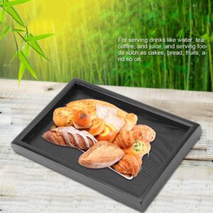 Rectangle Shape Solid Wood Decorative Serving Tray Tea Coffee Snack Food Meals Serving Tray Plate for Home Office Restaurants (30 * 24)