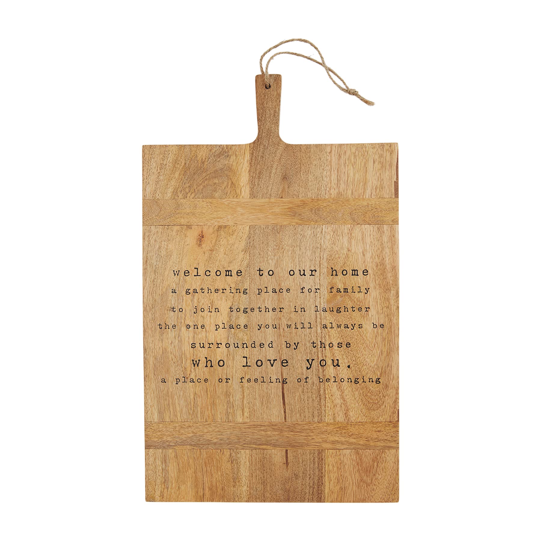 Mud Pie Wooden Sentiment Serving Board, Large, 20" x 12"