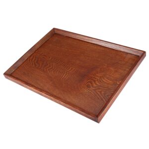 Wooden Serving Tray Plate Serving Tray Food Home Decoration Easy to and Convenient to Storage (42 * 30 * 2cm)