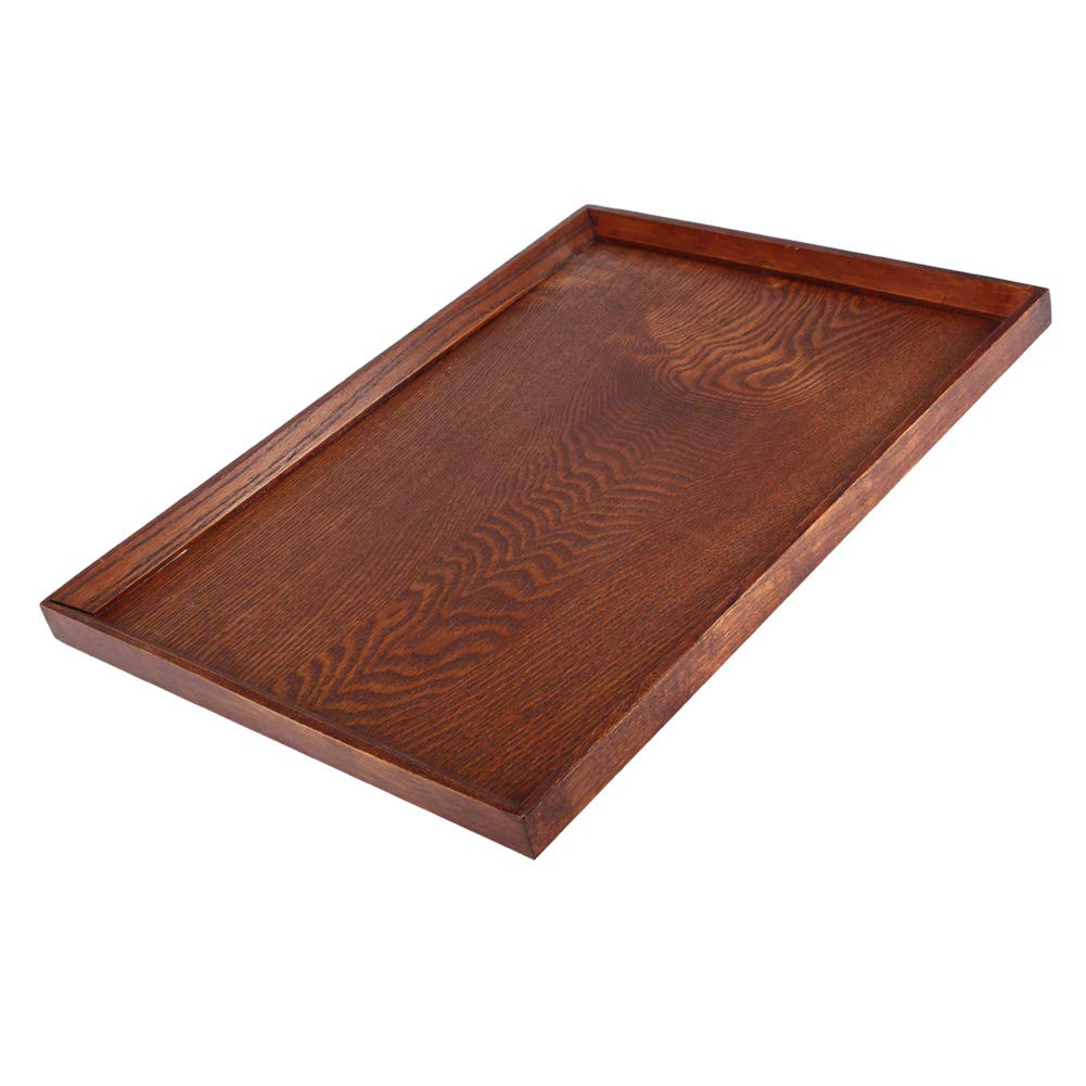 Wooden Serving Tray Plate Serving Tray Food Home Decoration Easy to and Convenient to Storage (42 * 30 * 2cm)