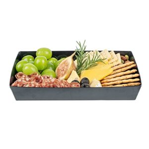 Restaurantware Matsuri Vision 9 x 6 x 1.5 Inch Large Sushi Trays 100 Greaseproof Sushi Packaging Boxes - Lids Sold Separately Disposable Black Paper Sushi Containers For Entrees Or Desserts