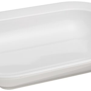 Carlisle FoodService Products Plastic Recatangle Baker Server Rectangular Dish for Home and Restaurant, Melamine, 28 Ounces, White, (Pack of 12)