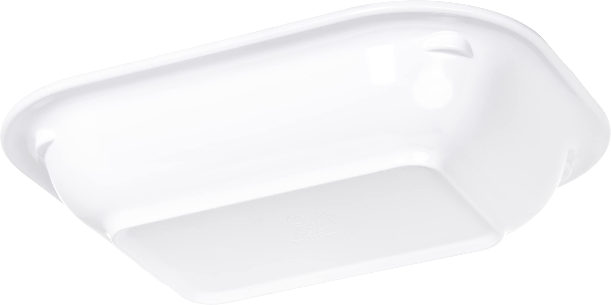 Carlisle FoodService Products Plastic Recatangle Baker Server Rectangular Dish for Home and Restaurant, Melamine, 28 Ounces, White, (Pack of 12)