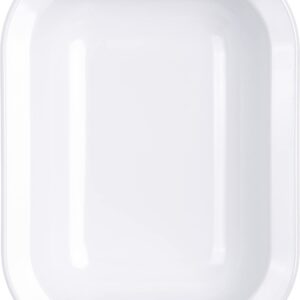 Carlisle FoodService Products Plastic Recatangle Baker Server Rectangular Dish for Home and Restaurant, Melamine, 28 Ounces, White, (Pack of 12)