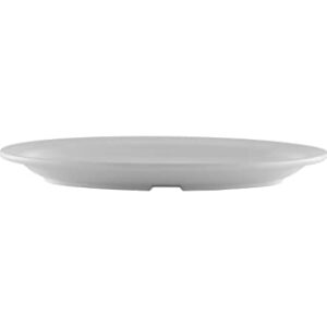 G.E.T. Enterprises White 10 Oval Serving Platter, Break Resistant Dishwasher Safe Melamine Plastic, Supermel Collection OP-610-W-EC, 10" x 6.75" (Pack of 4)