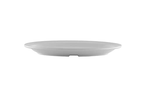 G.E.T. Enterprises White 10 Oval Serving Platter, Break Resistant Dishwasher Safe Melamine Plastic, Supermel Collection OP-610-W-EC, 10" x 6.75" (Pack of 4)